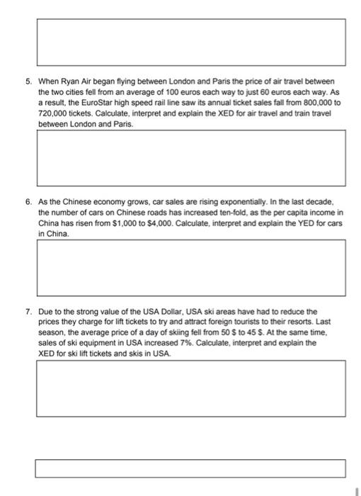 Solved Key terms: • PED=price elasticity of demand. • PES = | Chegg.com
