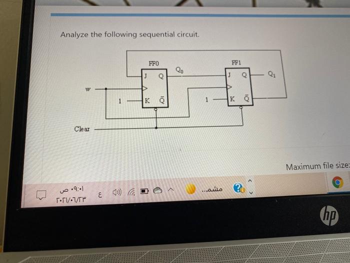 Solved Analyze the following sequential circuit. FFO FF1 J | Chegg.com