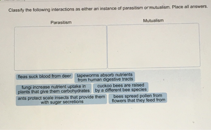 Solved Classify the following interactions as either an | Chegg.com