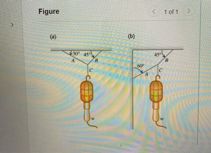 Solved Find the tension in each cord in the figure (Figure | Chegg.com