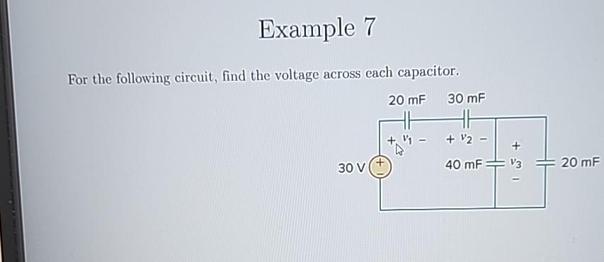 Solved Example 7For the following circuit, find the voltage | Chegg.com