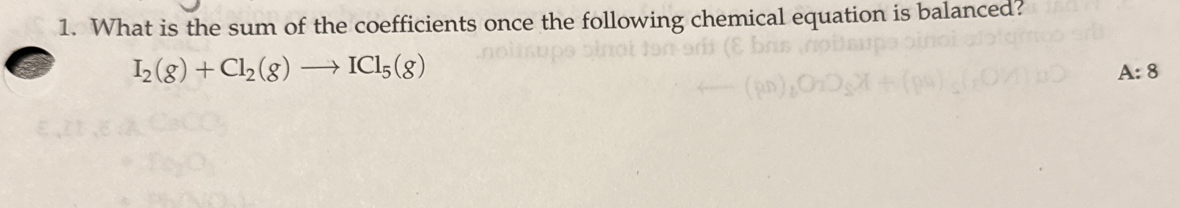 Solved What is the sum of the coefficients once the | Chegg.com