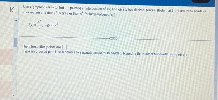 Solved Use a graphing utility to find the point(s) of | Chegg.com