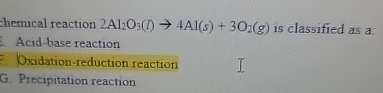 Solved chemical reaction 2Al2O3(l)→4Al(s)+3O2(g) ﻿is | Chegg.com