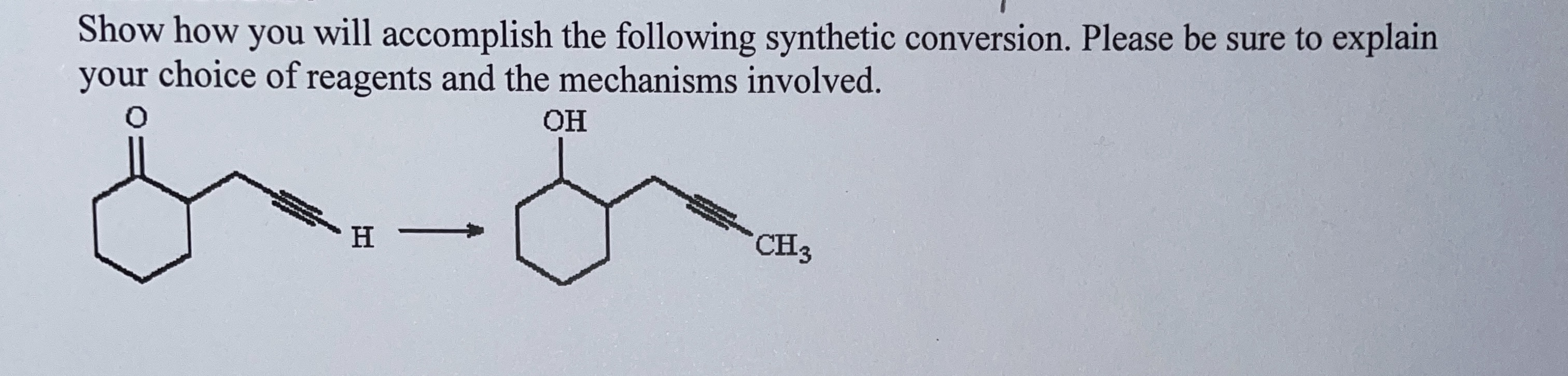 Solved Show how you will accomplish the following synthetic | Chegg.com