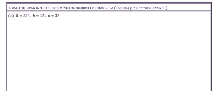 Solved 1. USE THE GIVEN INFO TO DETERMINE THE NUMBER OF | Chegg.com Solved 1. USE THE GIVEN INFO TO DETERMINE THE NUMBER OF | Chegg.com
