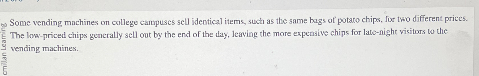 Solved Some vending machines on college campuses sell | Chegg.com