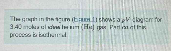 Solved The graph in the figure (Figure 1) shows a pV diagram | Chegg.com