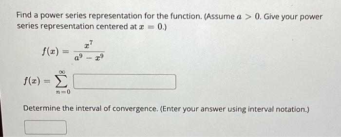 Solved Find a power series representation for the function. | Chegg.com