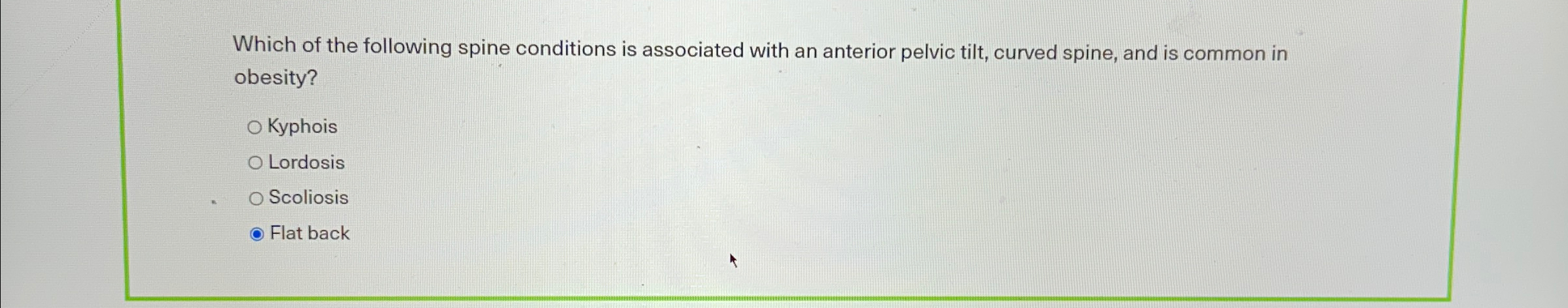 Solved Which of the following spine conditions is associated | Chegg.com