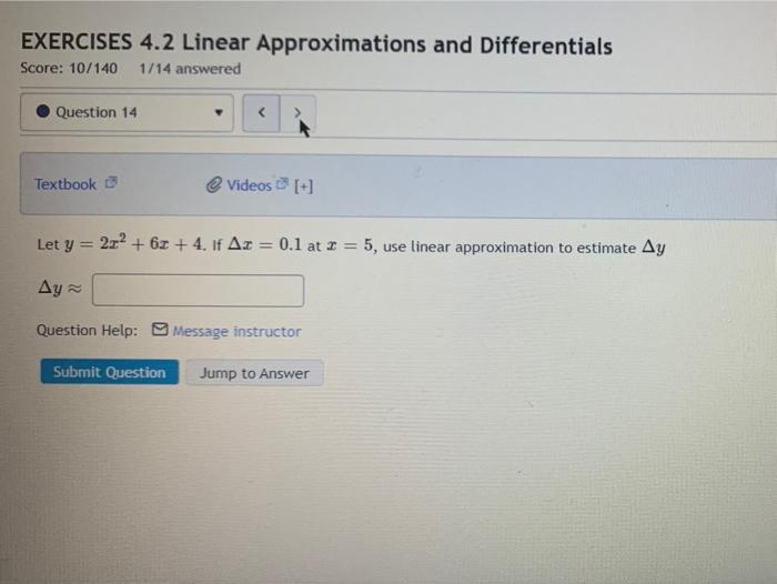 Solved Exercises 4 2 Linear Approximations And Differentials
