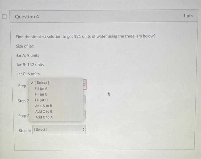 Solved Find the simplest solution to get 100 units of water | Chegg.com