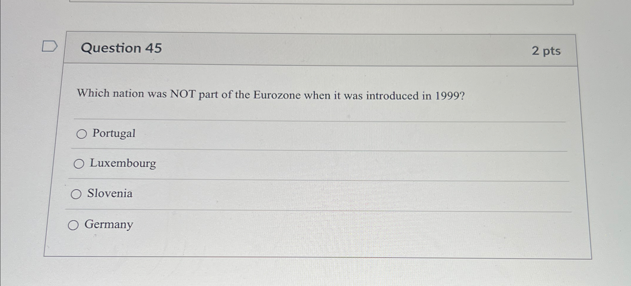 Solved Question 452 ﻿ptsWhich nation was NOT part of the | Chegg.com