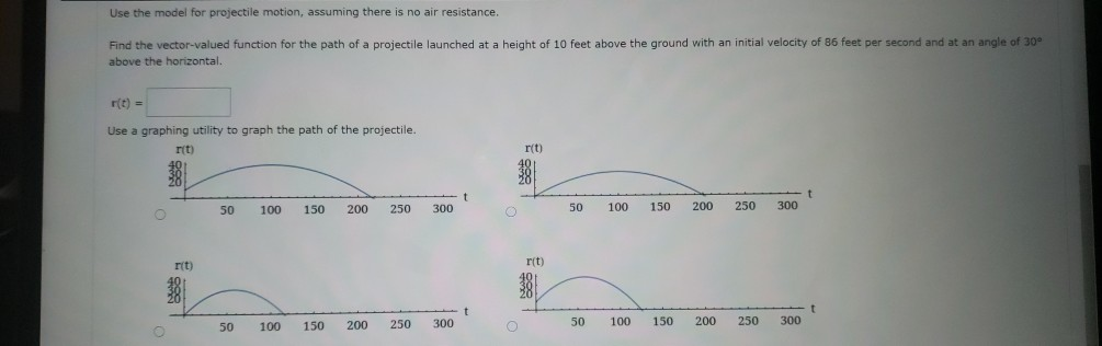 Solved Use the model for projectile motion, assuming there | Chegg.com