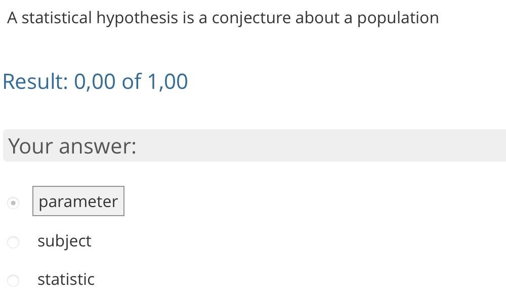 Solved What is the correct answer? A statistical hypothesis | Chegg.com