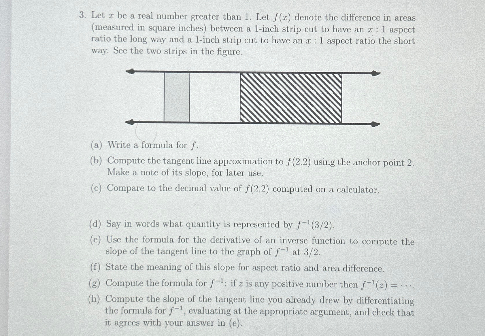 Solved Let x ﻿be a real number greater than 1 . ﻿Let f(x) | Chegg.com