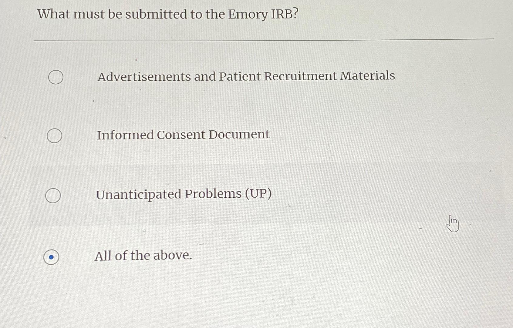 Solved What must be submitted to the Emory | Chegg.com