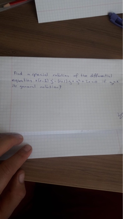 Solved Find special solution of the differential equation | Chegg.com