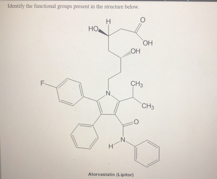 Solved Identify the functional groups present in the | Chegg.com