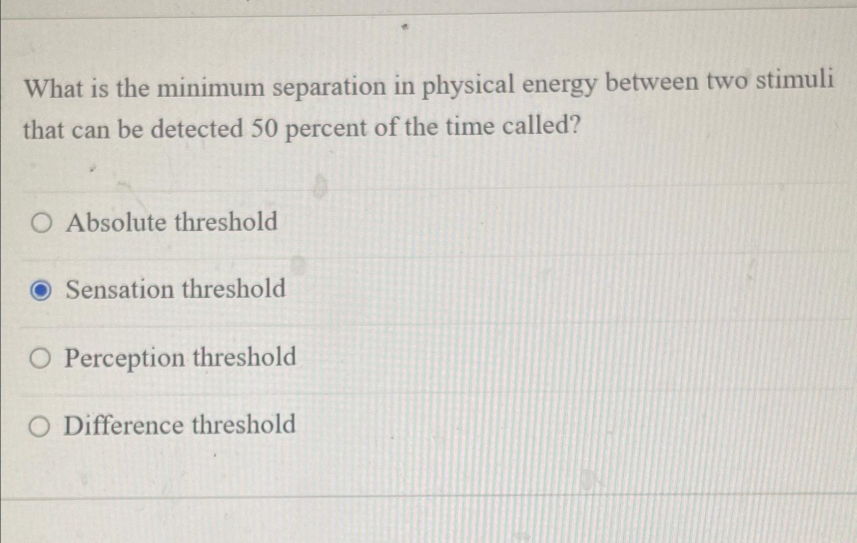 Solved What is the minimum separation in physical energy | Chegg.com