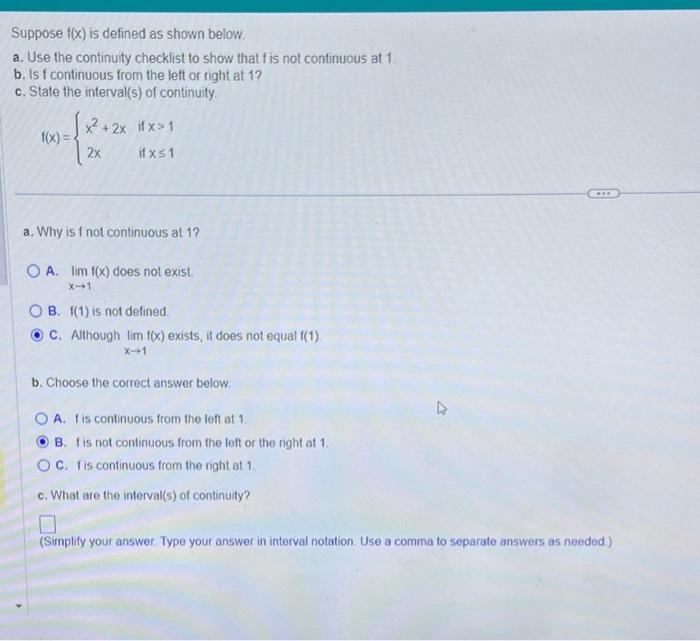 Solved Suppose F X Is Defined As Shown Below A Use The