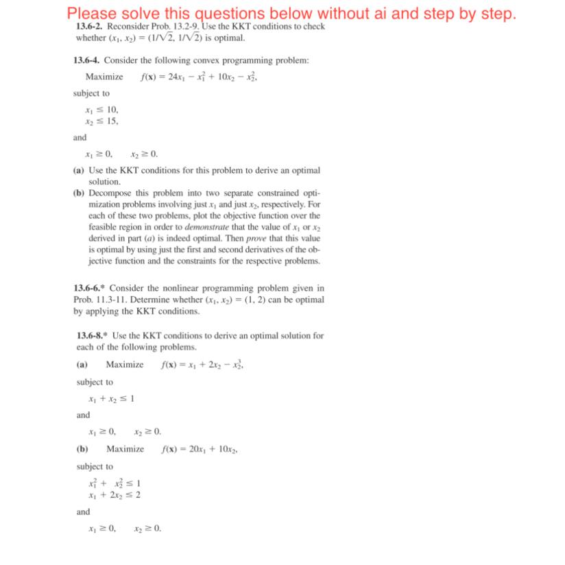 Solved Please solve this questions below without ai and step | Chegg.com