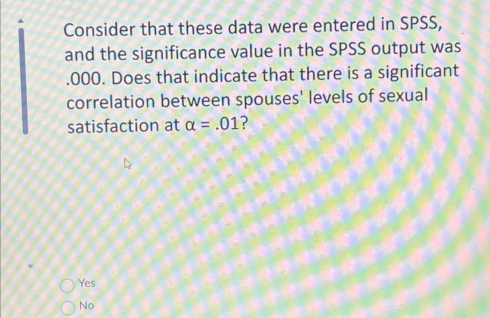 Solved Consider that these data were entered in SPSS, ﻿and | Chegg.com