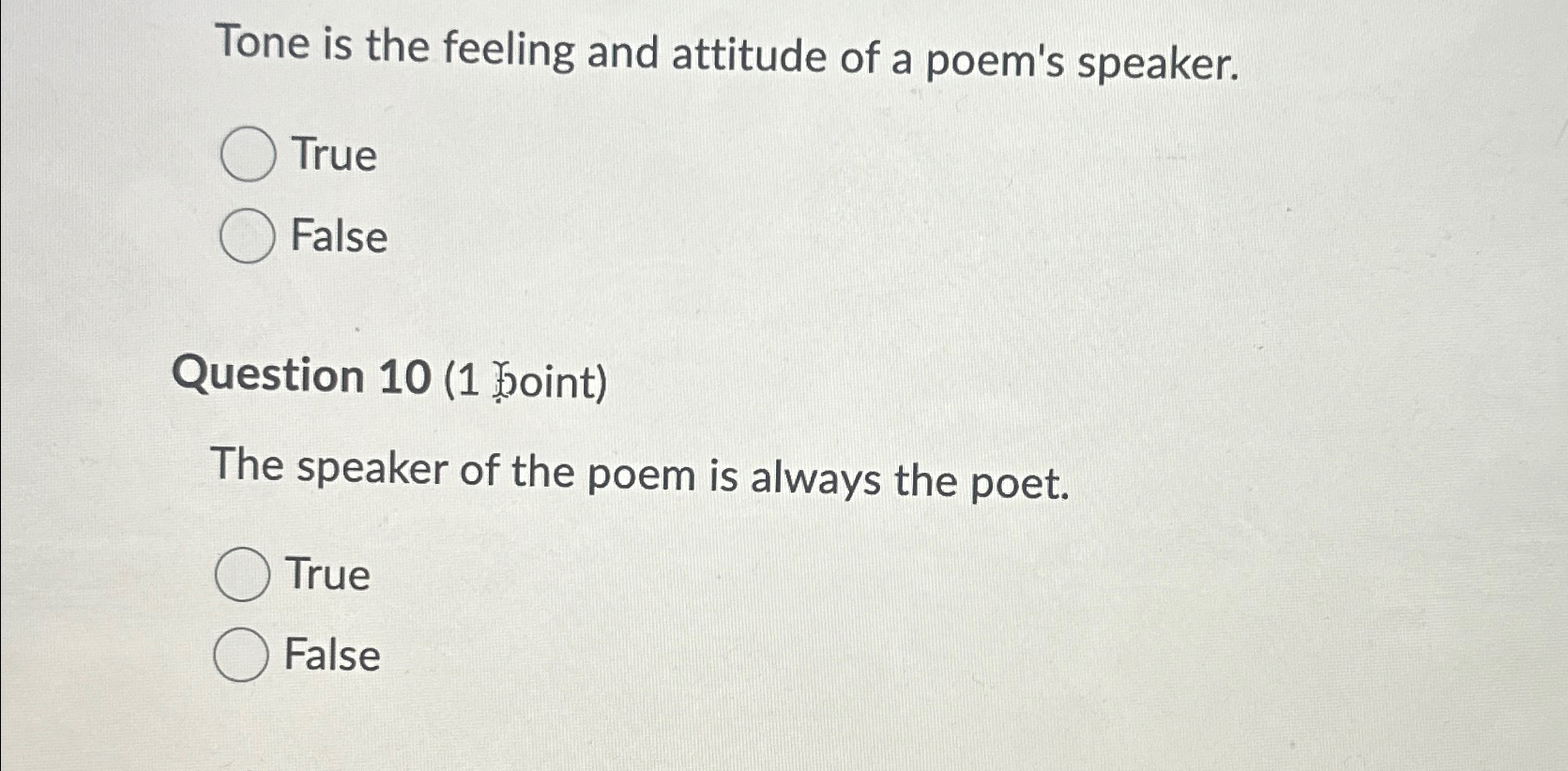 Solved Tone is the feeling and attitude of a poem's | Chegg.com