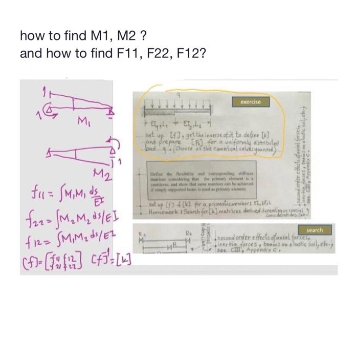 how to find M1,M2 ? and how to find F11, F22, F12? | Chegg.com