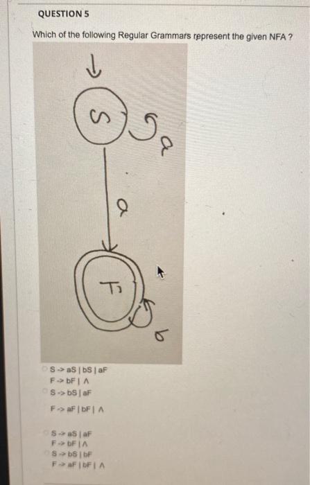 Solved Which of the following Regular Grammars represent the | Chegg.com