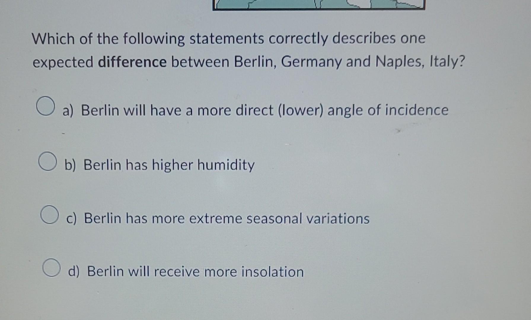 Solved Which of the following statements correctly describes | Chegg.com