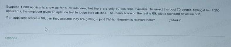 Solved Suppose 1,200 applicants show up for a job interview, | Chegg.com