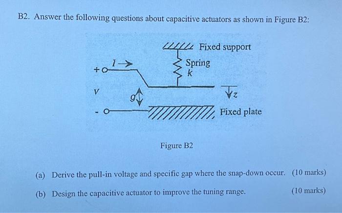 Solved B2. Answer the following questions about capacitive | Chegg.com