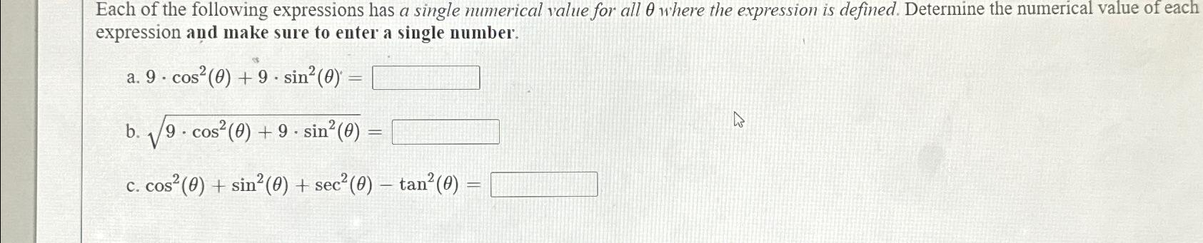 Solved Each of the following expressions has a single | Chegg.com