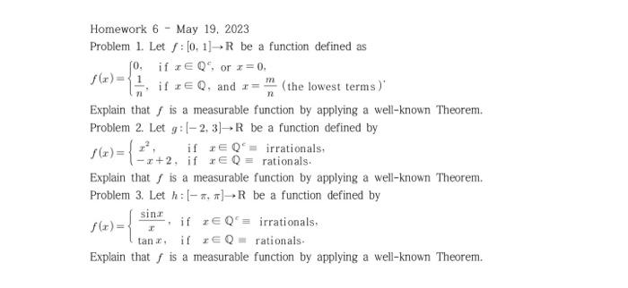 Solved May 19 2023 Problem 1 Let F [0 1]→r Be A Function