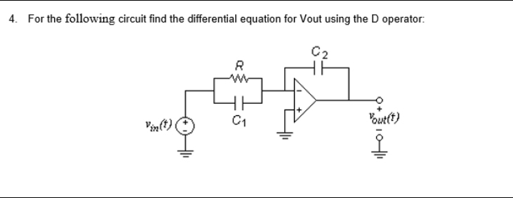 Solved For the following circuit find the differential | Chegg.com