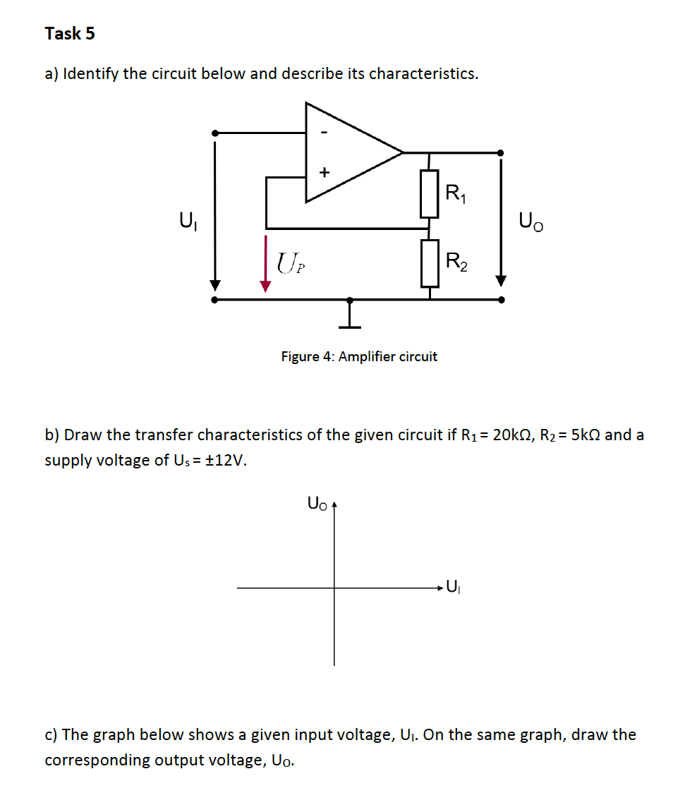 Task 5a) ﻿Identify the circuit below and describe its | Chegg.com