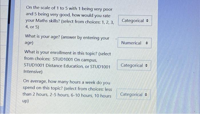 Solved On the scale of 1 to 5 with 1 being very poor and 5 | Chegg.com