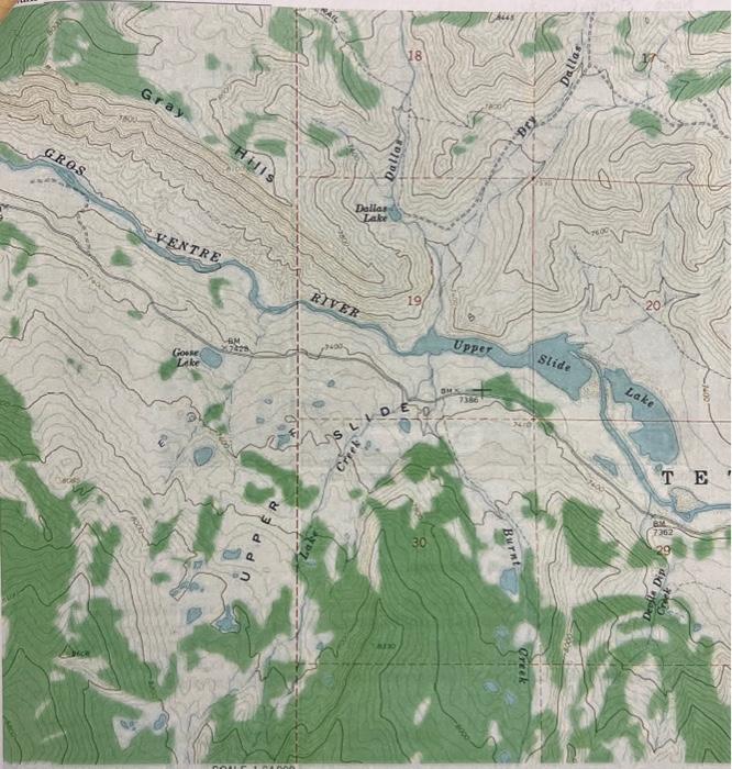 Solved Examine the topographic map of Upper Slide Lake, | Chegg.com