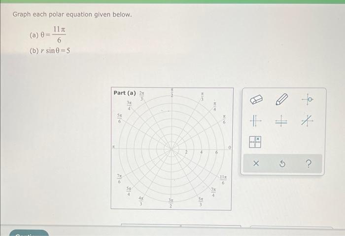 Solved Graph each polar equation given below. 11 (a) = 6 | Chegg.com