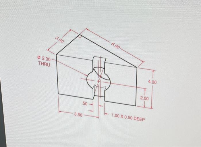 Solved Wedge support 3-view sketch I need help making this | Chegg.com