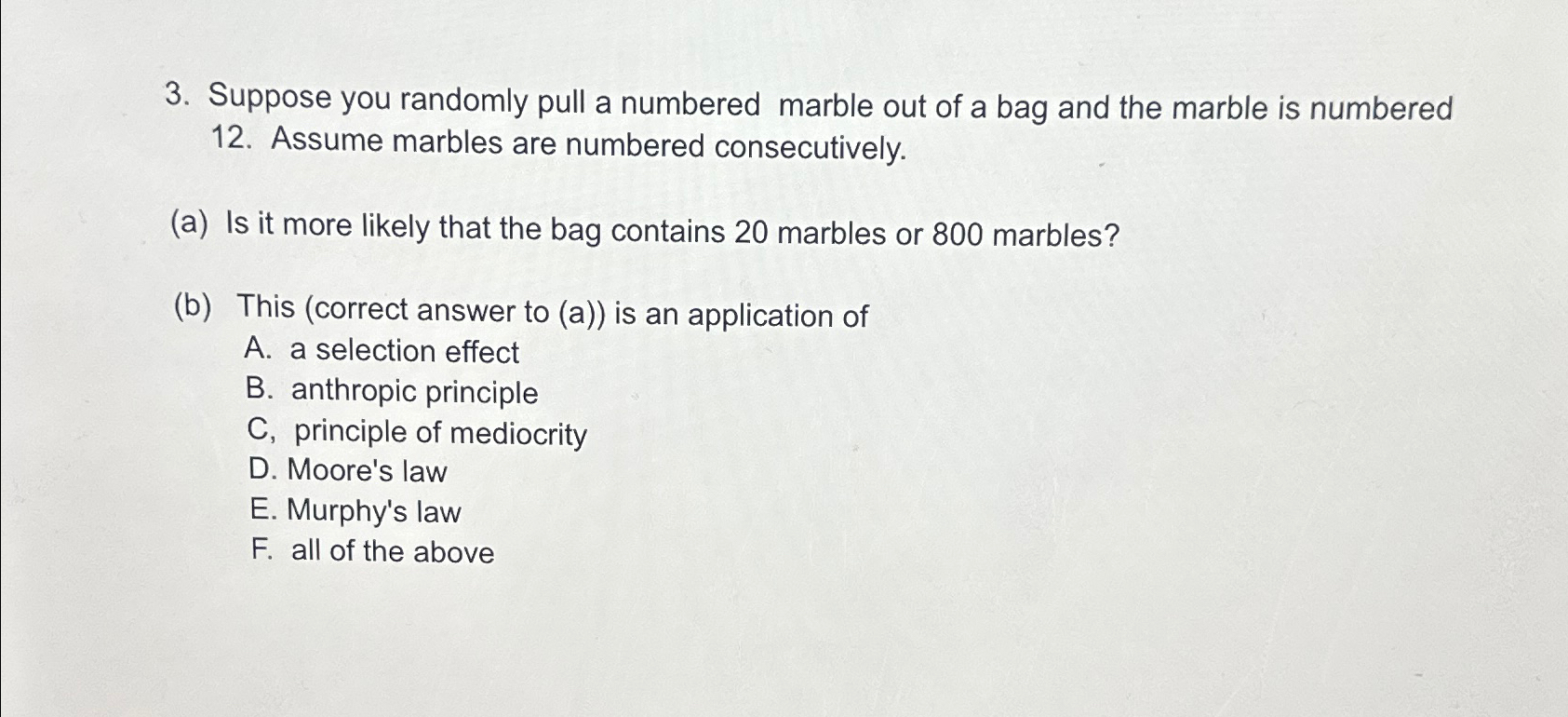 Solved Suppose you randomly pull a numbered marble out of a | Chegg.com