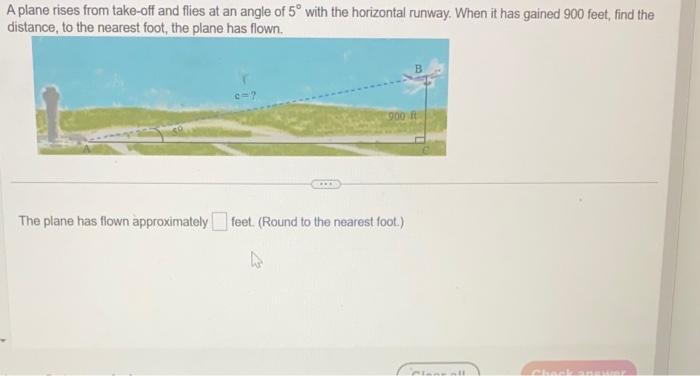 Solved A plane rises from take-off and flies at an angle of | Chegg.com