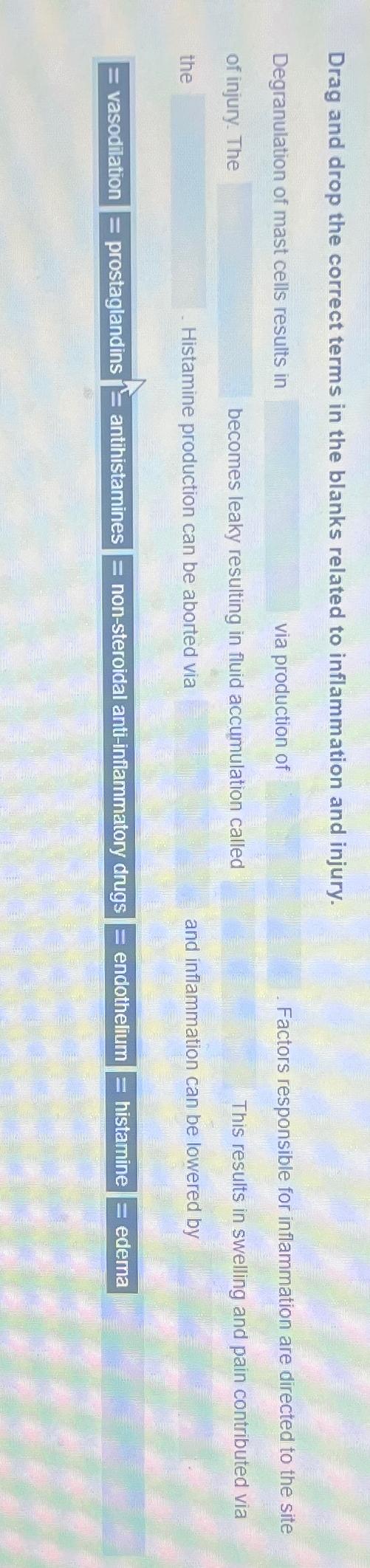 Solved Drag and drop the correct terms in the blanks related | Chegg.com