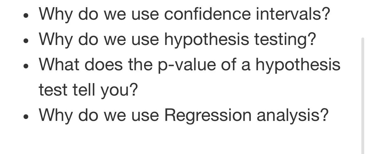 Solved -Why do we use confidence intervals?Why do we use | Chegg.com