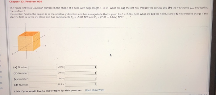Solved Chapter 23, Problem 009 The figure shows a Gaussian | Chegg.com