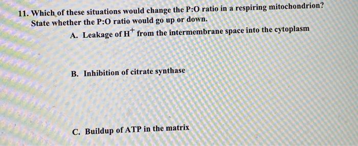 Solved 1. Which of these situations would change the P:O | Chegg.com