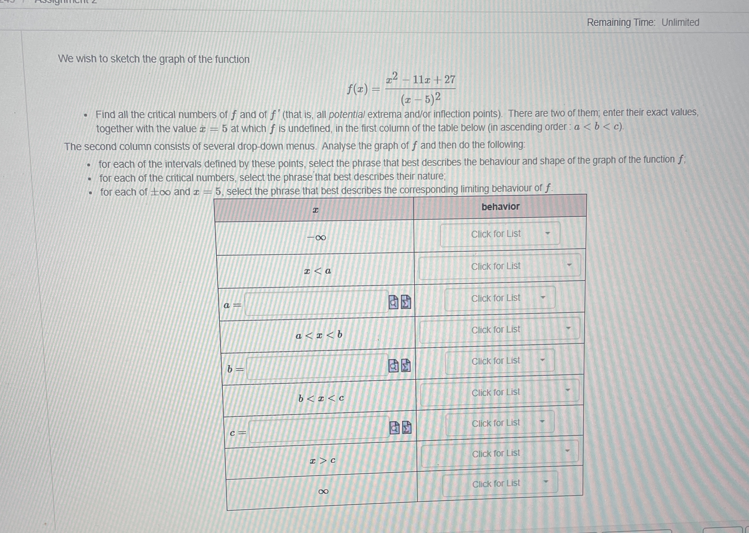 Solved Remaining Time:UnlimitedWe wish to sketch the graph | Chegg.com