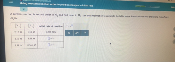 Solved Using reactant reaction order to predict changes in | Chegg.com
