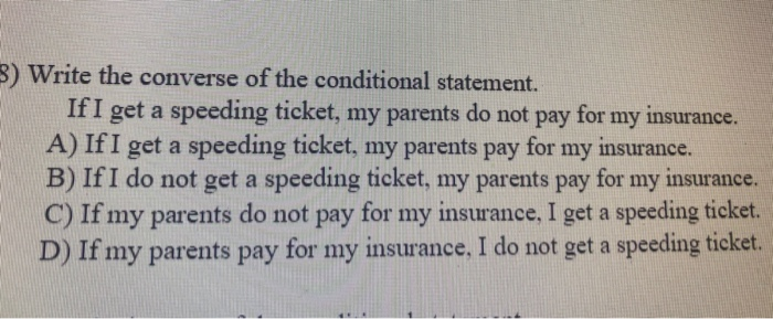 Solved 3) Write the converse of the conditional statement. | Chegg.com